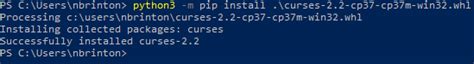 Python Installing Bpython On Windows 10 Stack Overflow