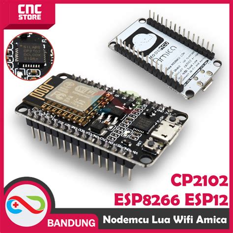 jual nodemcu amica cp2102 lua wifi v3 4mb 32mbits flash esp8266 esp12