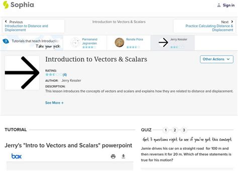 Sophia Introduction To Vectors And Scalars Lesson 3 Ppt For 9th 10th