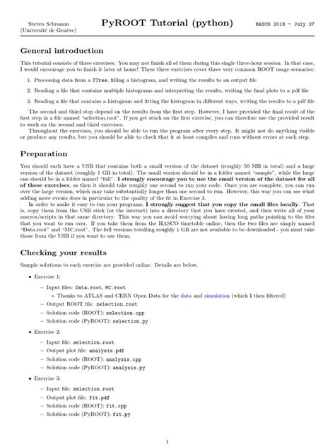 Tutorial Pyroot Download Free Pdf Computer Program Programming