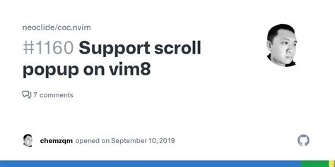 Support Scroll Popup On Vim Issue Neoclide Coc Nvim GitHub