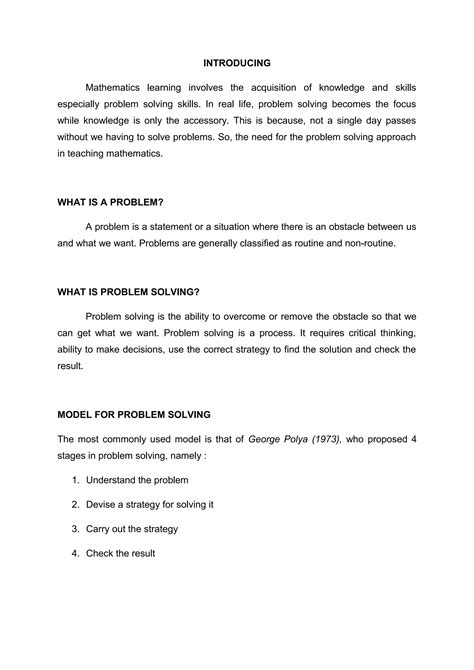 Problem Solving Of Mathematics Doc