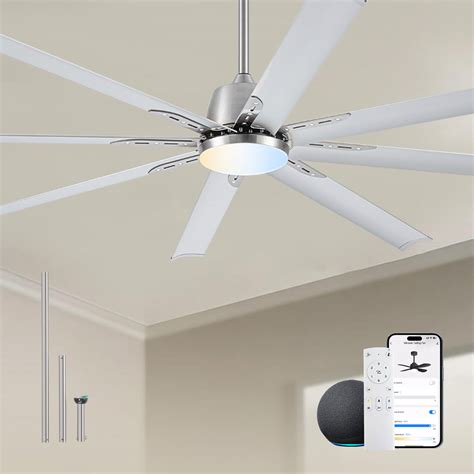 72 Lnch Lndustrial Smart Celing Fan With Light And Remote Control Via