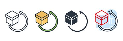 Return Icon Logo Vector Illustration Order Delivery And Reverse Logistics Symbol Template For