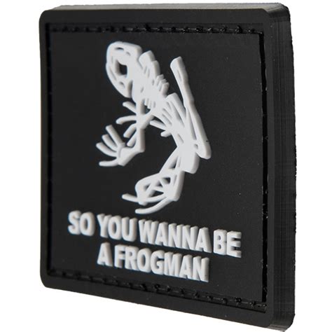 G Force So You Wanna Be A Frogman Pvc Morale Patch Black Airsoft