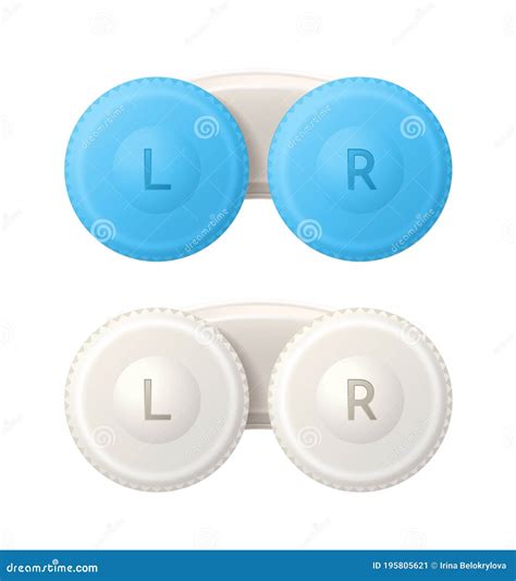 Vector Realistic Contact Lens Container Mock Up Stock Vector Illustration Of Container Icon