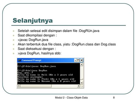 ppt modul 2 class objek data variabel dan operator powerpoint