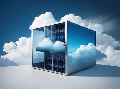 Premium Photo Photo Server Cloud Data Storage Concept Cloudscape Digital Online Service For