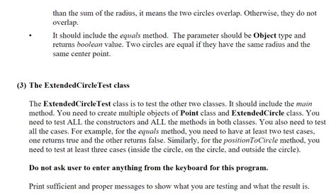 Solved It Should Include A Method Called Overlap This Chegg