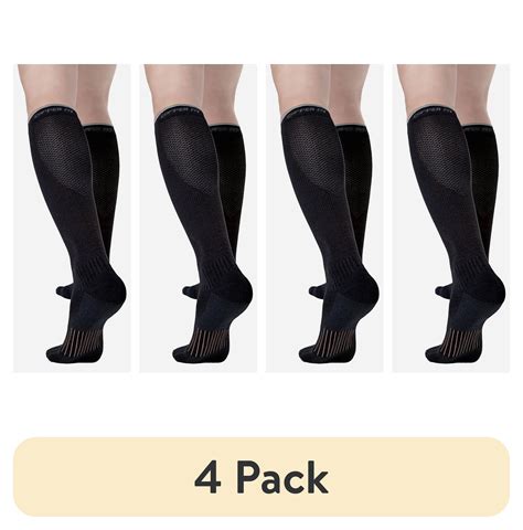 4 Pack Copper Fit® Energy Compression Socks Easy Onoff For Men