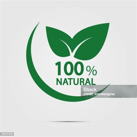 에코 그린 에너지 개념 100 자연 레이블 벡터 일러스트입니다 100에 대한 스톡 벡터 아트 및 기타 이미지 100 자연 개념 Istock