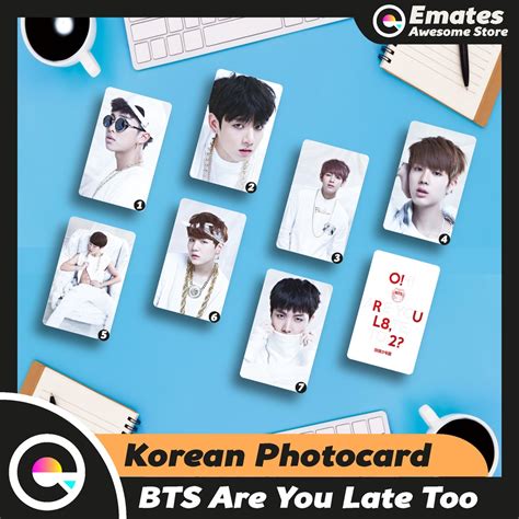 Polaroid Bts Photocard Are You Late Too Jung Kook V Jimin Seok Jin Suga