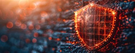 Digital Shield Representing Cybersecurity And Risk Mitigation In A Modern Technological