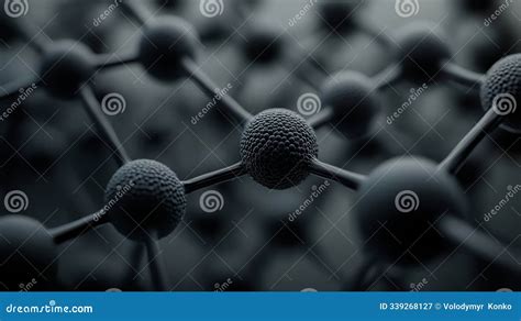 Nanotechnology In Chemistry A Fiery Orange Molecular Structure With Glowing Particles Royalty