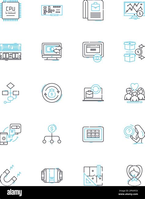 Cyber Marketplace Linear Icons Set Ecommerce Digital Online Marketplace Shopping Retail