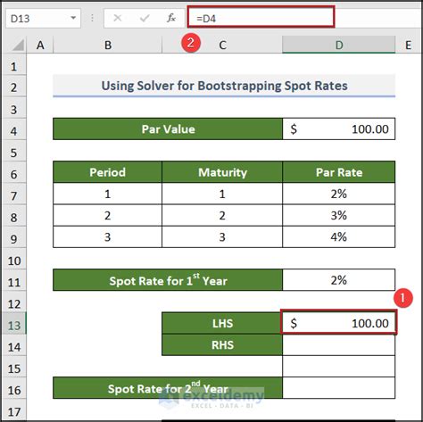 how to calculate bootstrapping spot rates in excel 2 examples
