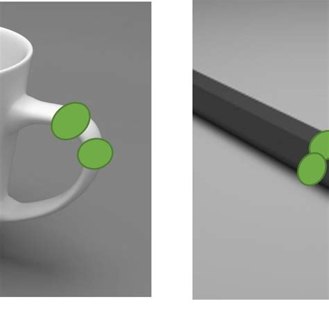 Example Of The Grasp Point Representation Shown On 3d Models Of A Mug