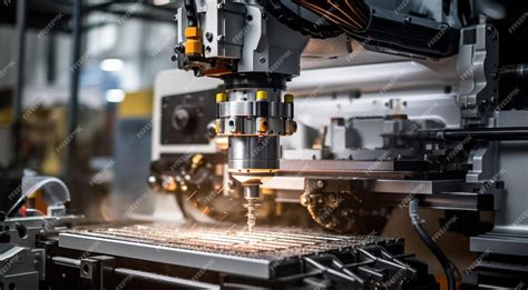 Premium Ai Image Close Up Of A Cnc Machine Cnc Machine In Action Cnc