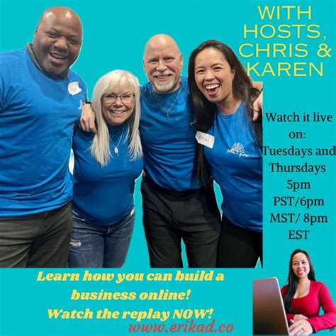 Join Our Live Info Session With Chris And Karen Erika Duncombe