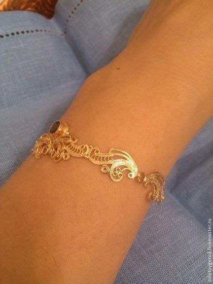 Золотой браслет с гранатом Осенний блюз в интернет магазине на Ярмарке Мастеров Браслет из