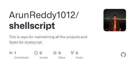 GitHub ArunReddy1012 Shellscript This Is Repo For Maintaining All The Projects And Tasks For