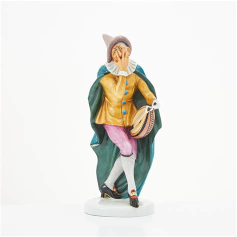 Figurin Pierrot Porslin Rosenthal Tyskland 1900 Talets Första