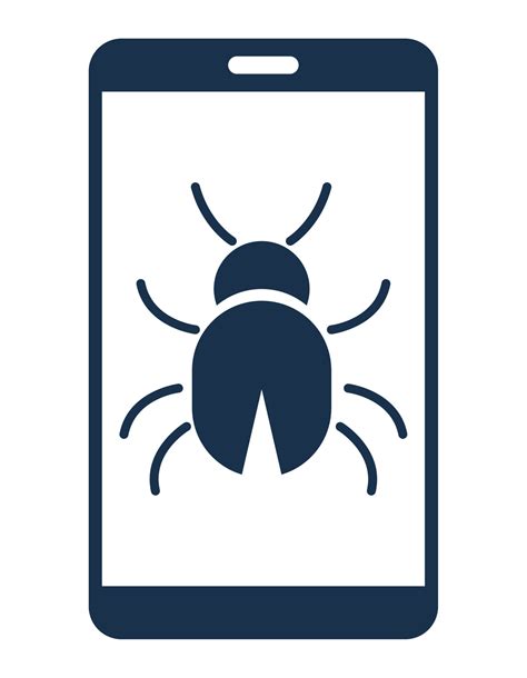 Bug In Smartphone 10429685 Vector Art At Vecteezy
