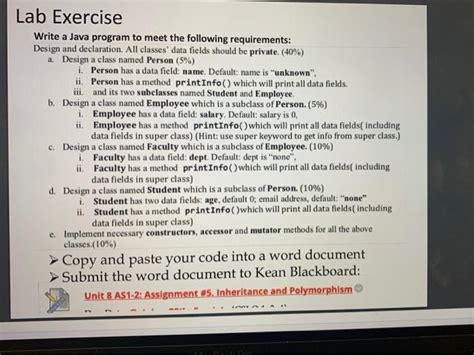 Solved Lab Exercise Write A Java Program To Meet The