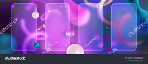 Glassmorphism Ui Background Over 2017 Royalty Free Licensable Stock