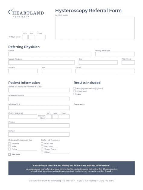 Fillable Online Hysterosalpingogram Hsg Request Form Fax Email Print Pdffiller