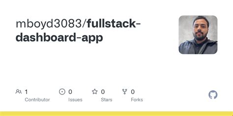 Github Mboyd Fullstack Dashboard App
