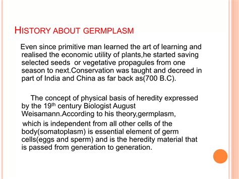 Germplasm And Its Conservation Pptx
