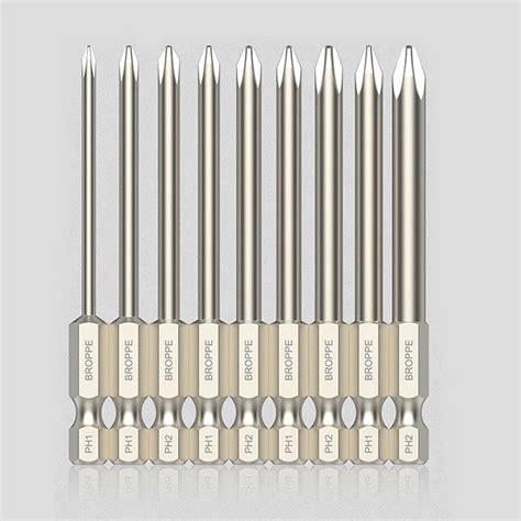 마그네틱 필립스 전기 스크루드라이버 비트 육각 생크 S2 합금강 크로스 헤드 파워 드라이버 도구 75mm 14 인치