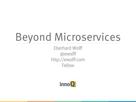 beyond microservices ppt