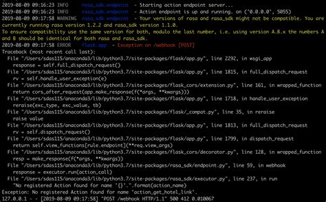 error with custom actions rasa open source 2024 12 09