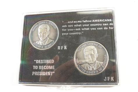 Rfk And Jfk 2 Coin Set Done In Pewter