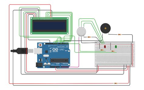 Circuit Design Smoke Detection Tinkercad
