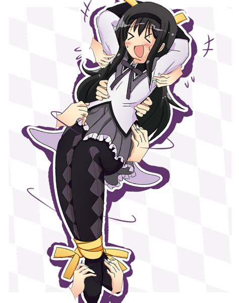 Safebooru 1girl Akemi Homura Bdsm Black Hair Bondage Hairband