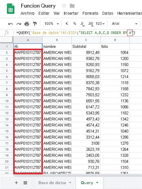 Funcion Query Google Sheets NivelProExcel Excel
