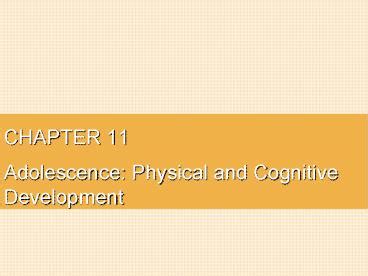 PPT Adolescence Physical And Cognitive Development PowerPoint Presentation Free To Download
