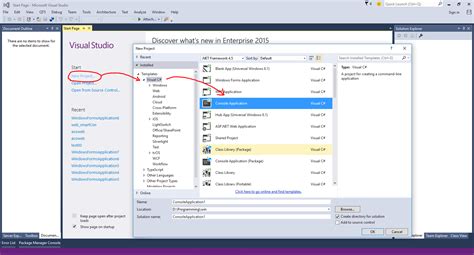 Visual Studio To Create And Run A C Console Application Stack Overflow