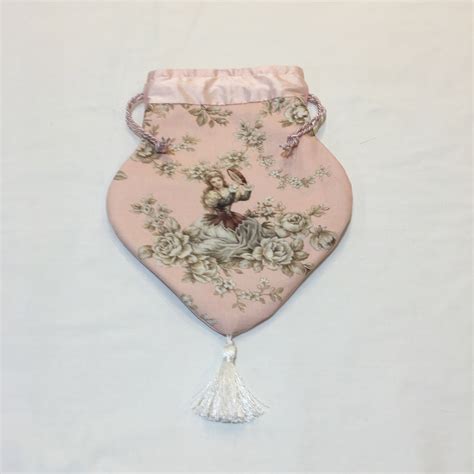 Handmade Cotton And Silk Reticule With Artist Designed Fabric White