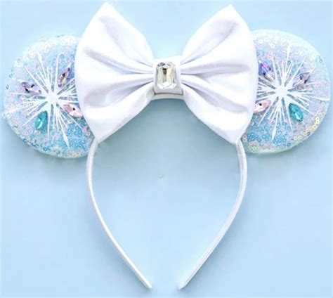 Frozen Elsa Ii Minnie Mouse Ears Headband Disneyland Handmade