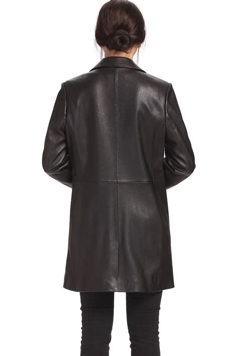 Bgsd Women Danielle Lambskin Leather Walking Coat Luxury Lane