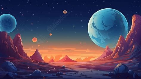 game space blue planet powerpoint background for free download slidesdocs