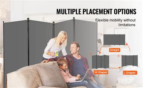 Vevor Privacy Screen Room Divider 4 Panel 34w X 724h In