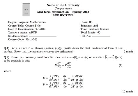 Exam How To Make The Question Paper In LaTeX TeX LaTeX Stack Exchange