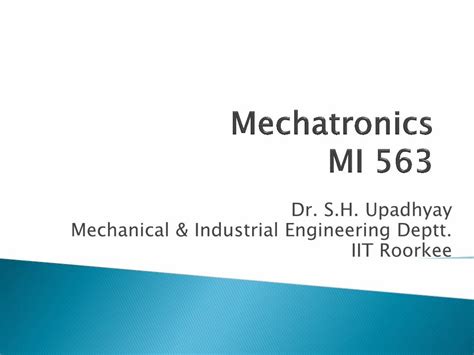 Pdf 1 Introduction Mechatronics Dokumentips