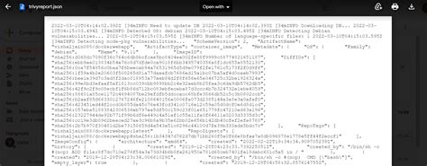 Trivy Report In Json Format · Issue 1813 · Aquasecurity Trivy · Github