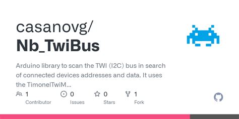 Github Casanovgnbtwibus Arduino Library To Scan The Twi I2c Bus